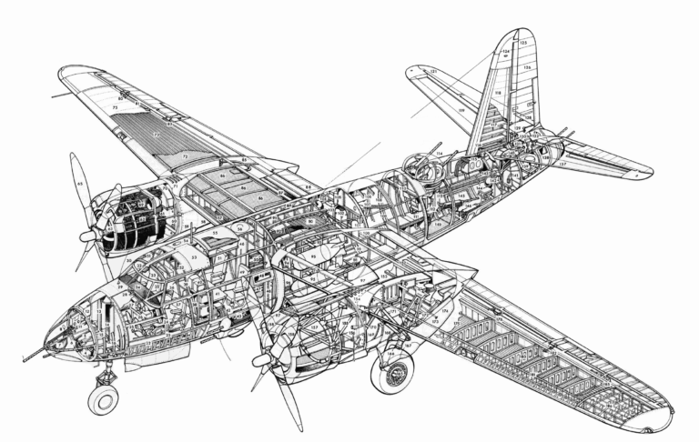 Bomber Cutaway Drawings in High quality