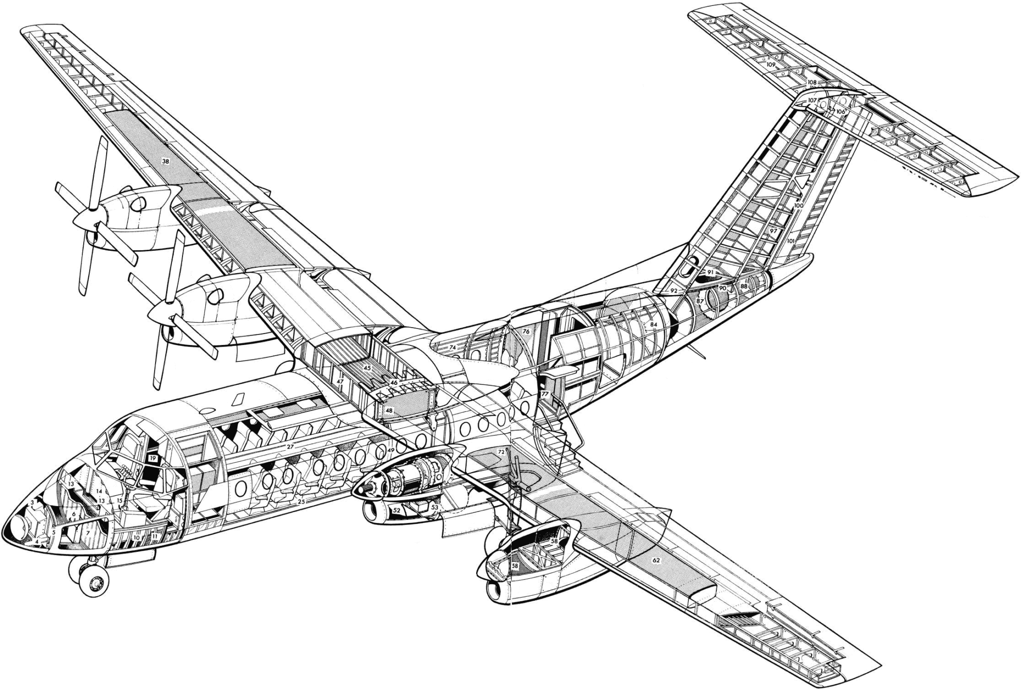 Airliner Cutaway Drawings in High quality
